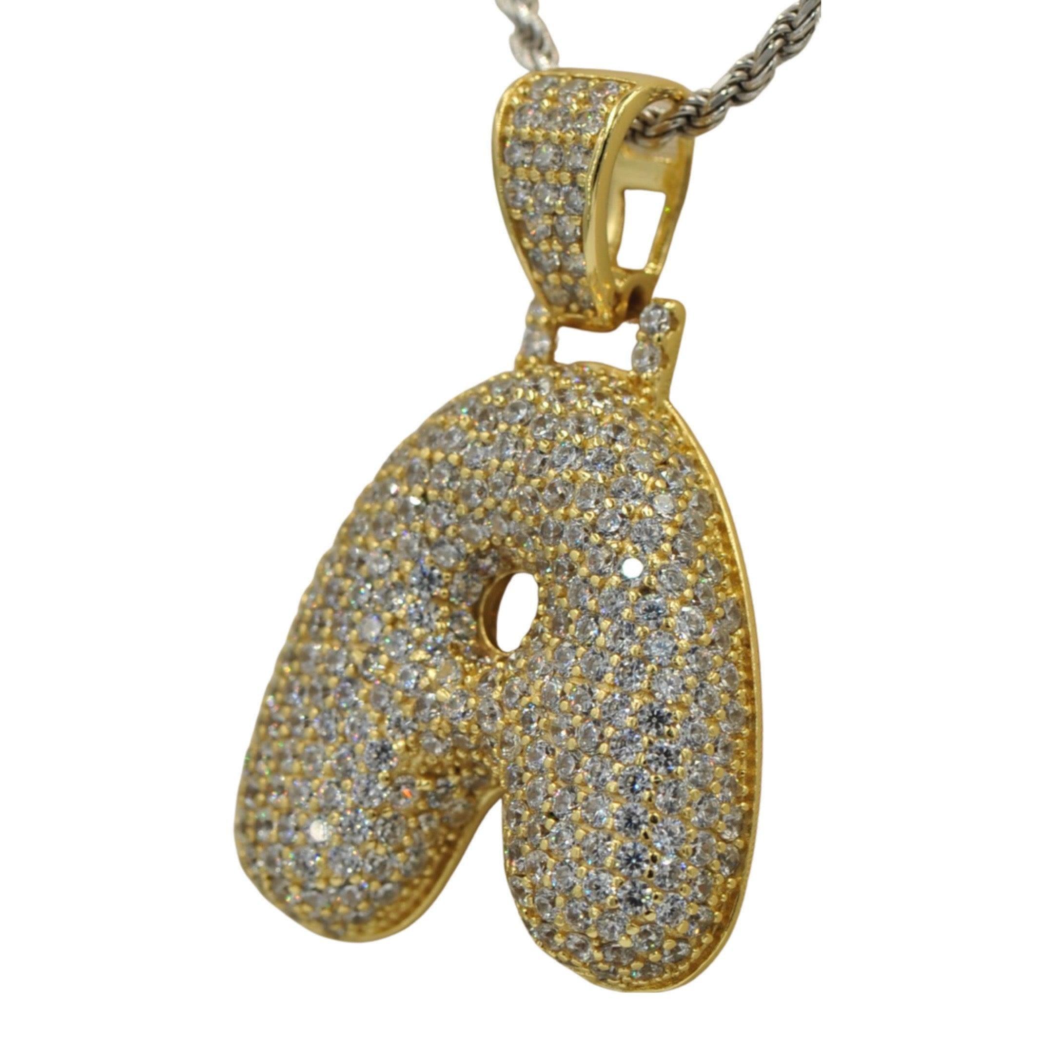 TVJA- Sterling Silver CZ Letter A Pendant – Johnny Dang & Co